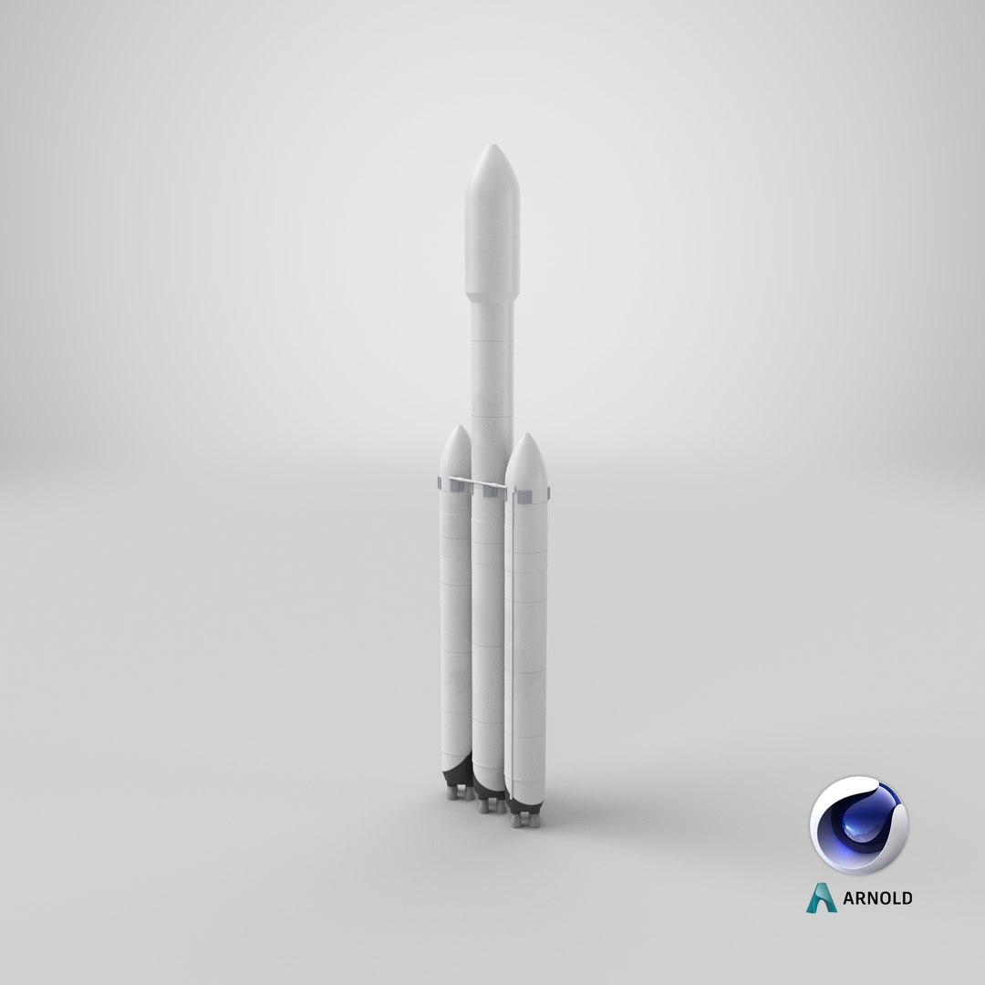 3D Falcon Heavy Rocket - TurboSquid 1543495