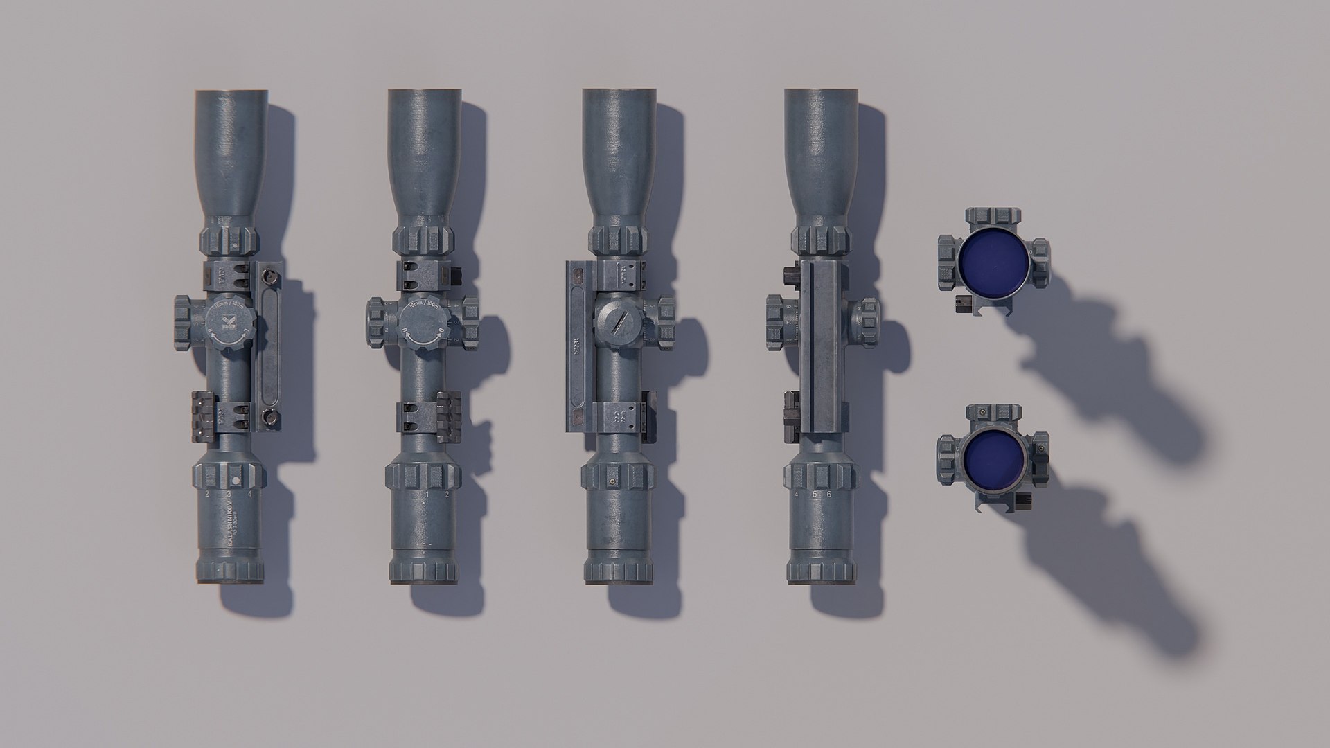 3D Optical Scope SM2 FFP Kalashnikov PO 3-10x40 - TurboSquid 2335679