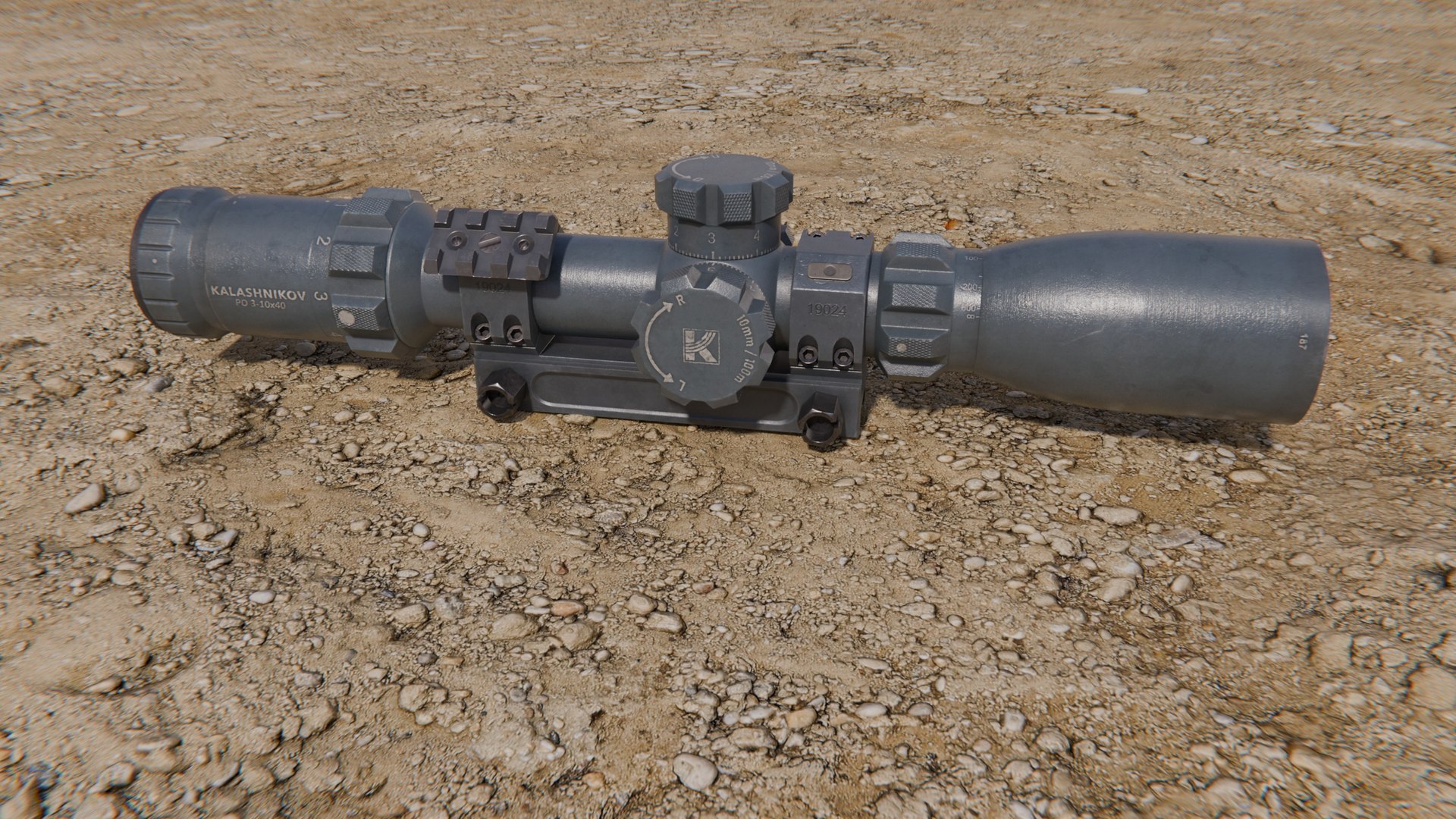 3D Optical Scope SM2 FFP Kalashnikov PO 3-10x40 - TurboSquid 2335679