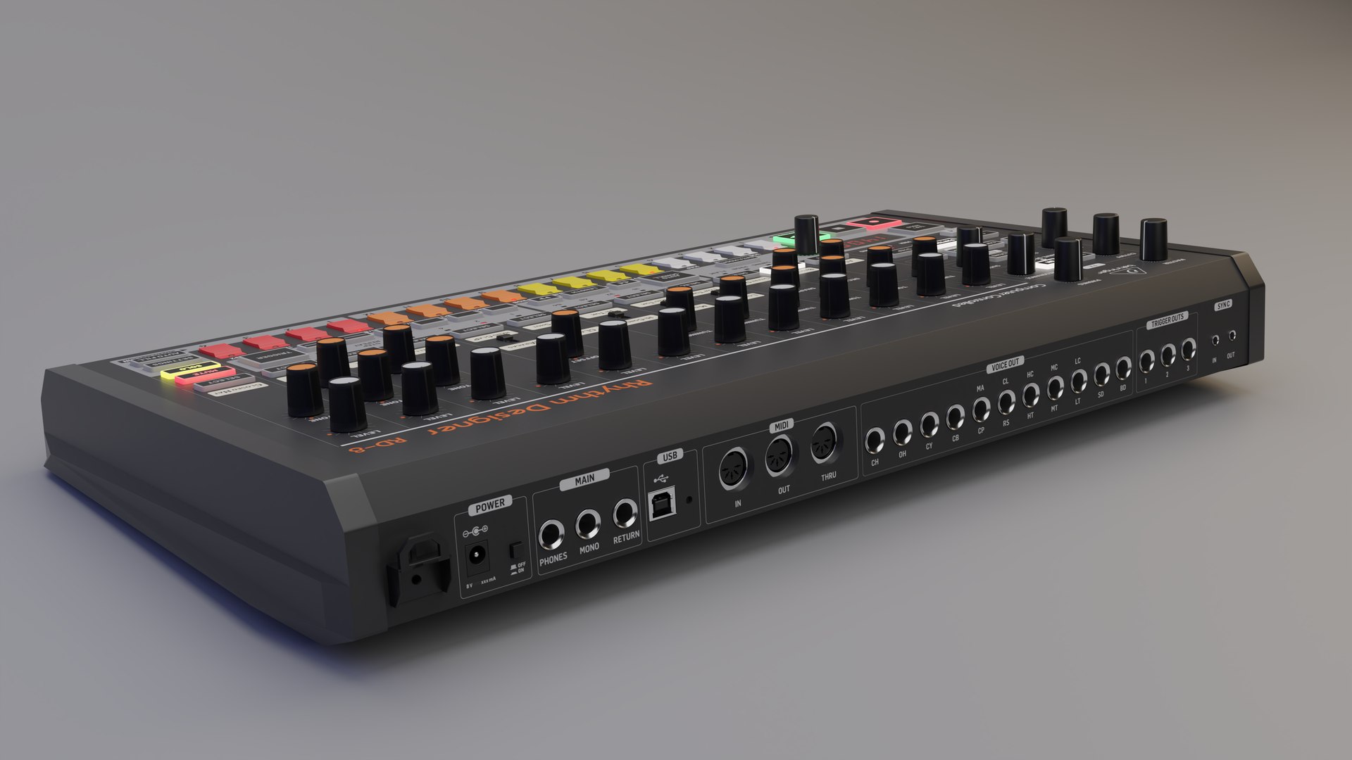 3D Behringer Rhythm Designer RD8 - TurboSquid 2236531