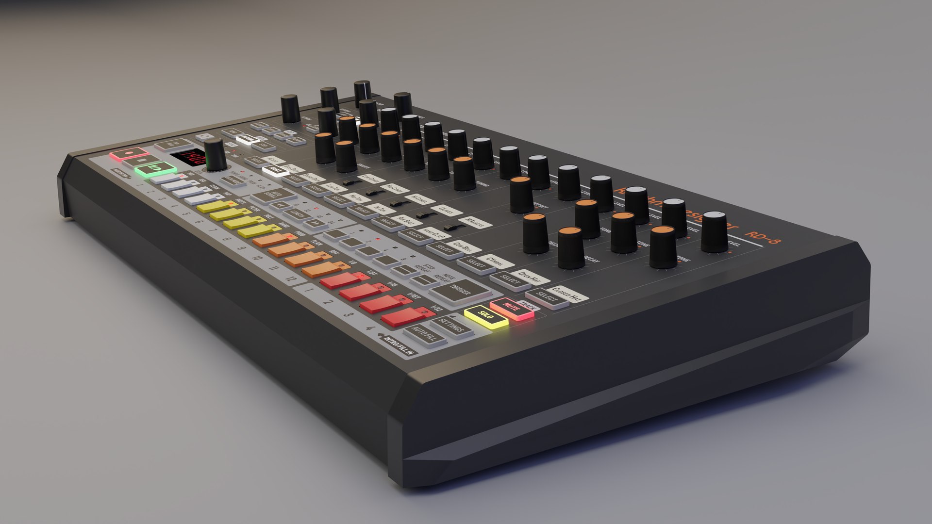 3D Behringer Rhythm Designer RD8 - TurboSquid 2236531