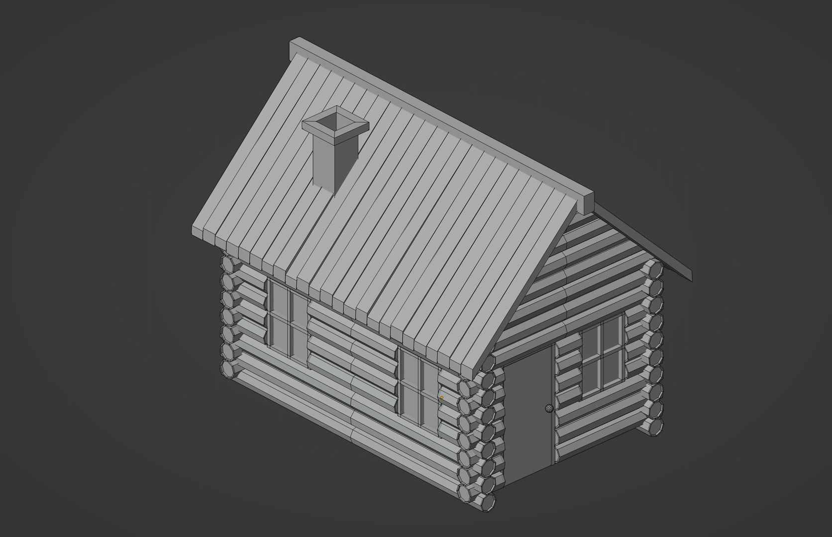 Wooden Cabin Low Poly 3D Model - TurboSquid 2058120