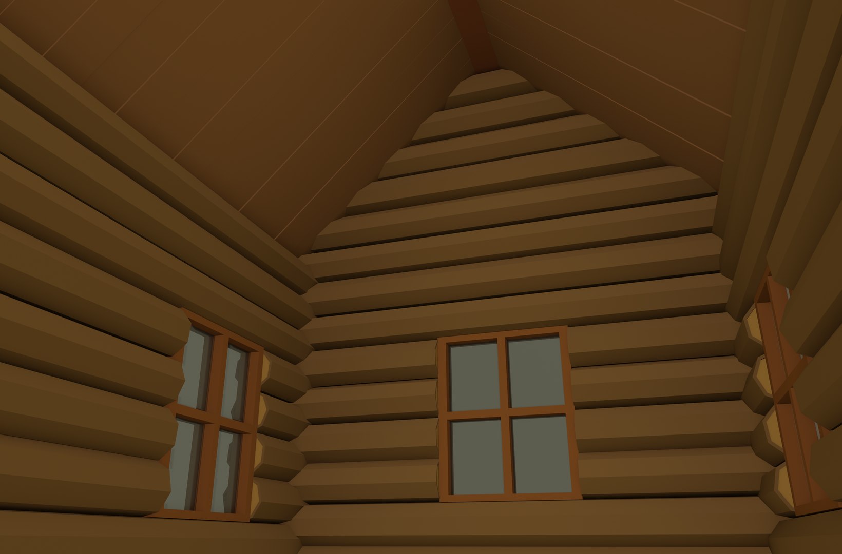 Wooden Cabin Low Poly 3D Model - TurboSquid 2058120