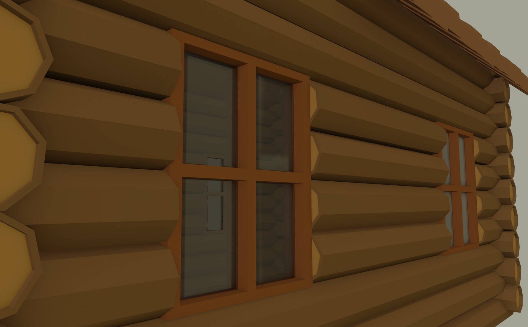 Wooden Cabin Low Poly 3D Model - TurboSquid 2058120