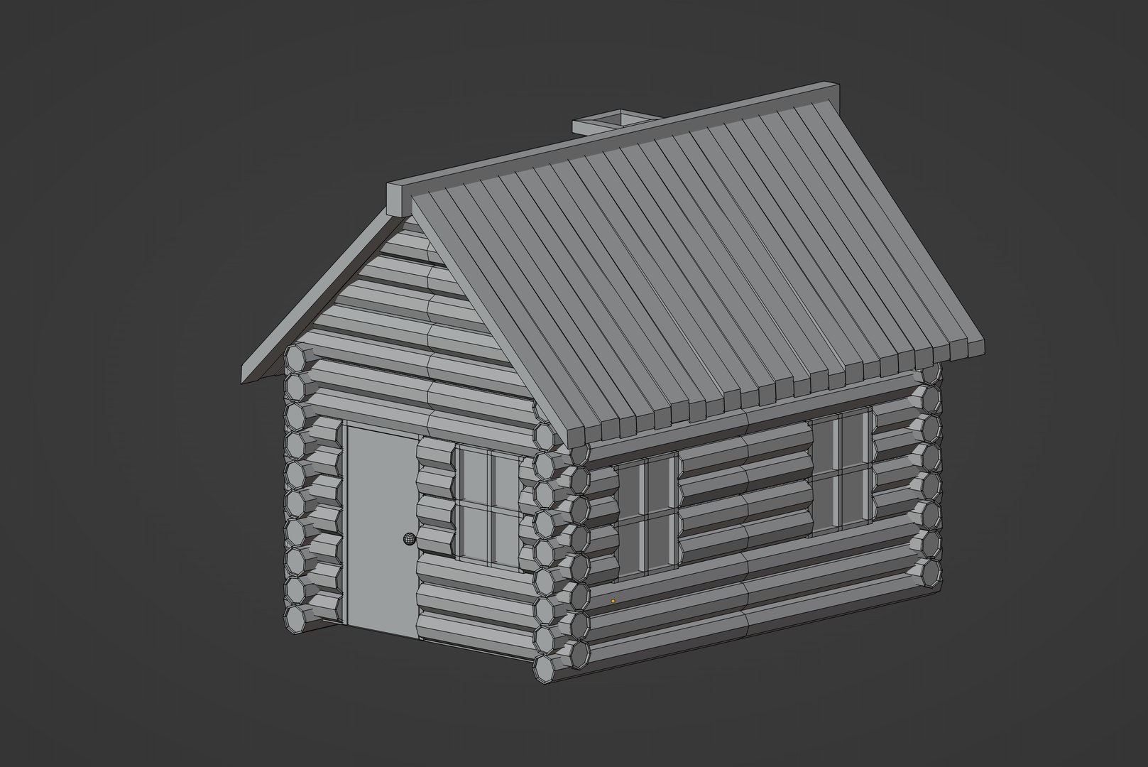 Wooden Cabin Low Poly 3D Model - TurboSquid 2058120