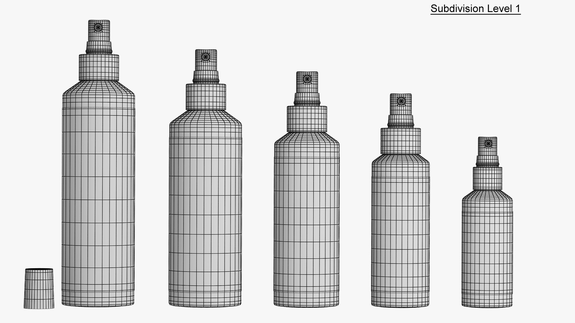 Spray Bottles Set 3D Model - TurboSquid 1563283