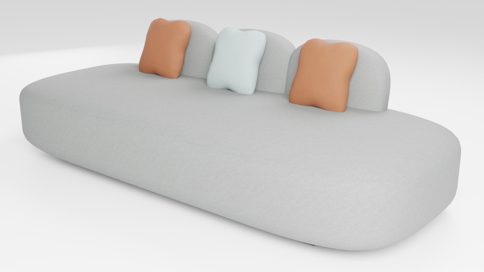 Compact Soft Sofa In Gray Tones Of Small Sizes Model - TurboSquid 2254259