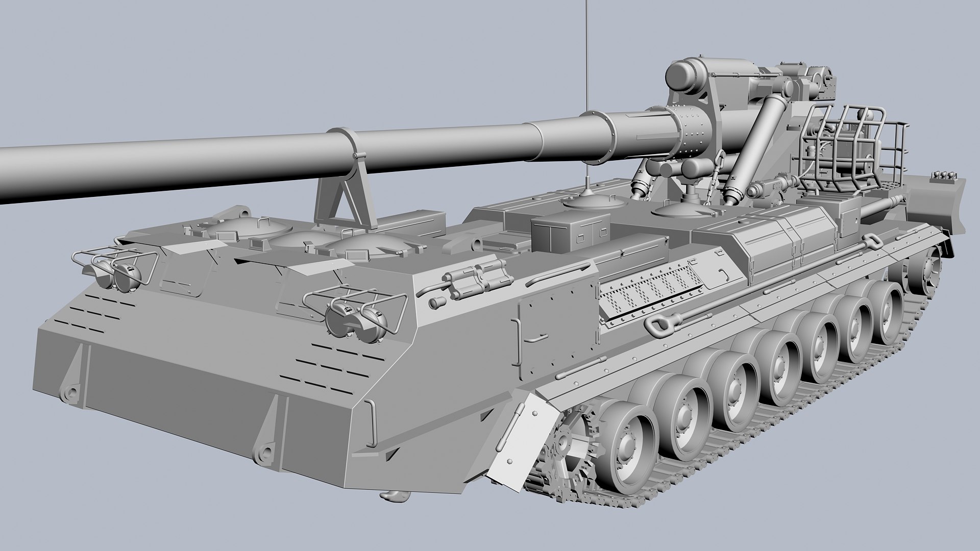 Soviet Russian Artillery 2s7 Pion 3d Model