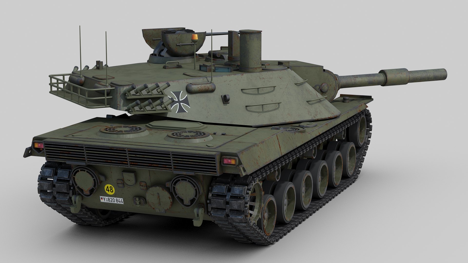 Cold Mbt 70 Tank 3D Model - TurboSquid 1564541