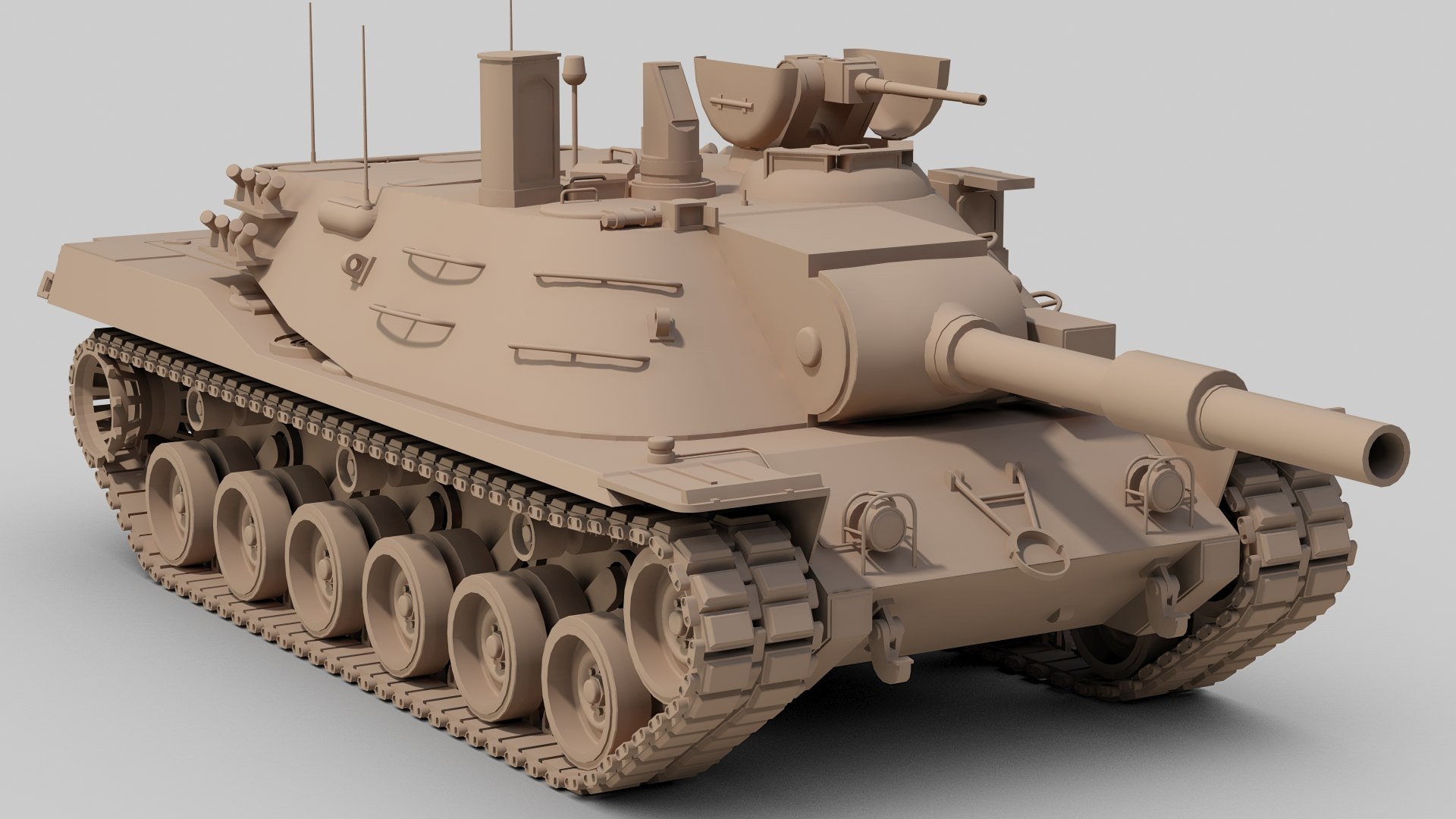 Cold Mbt 70 Tank 3D Model - TurboSquid 1564541