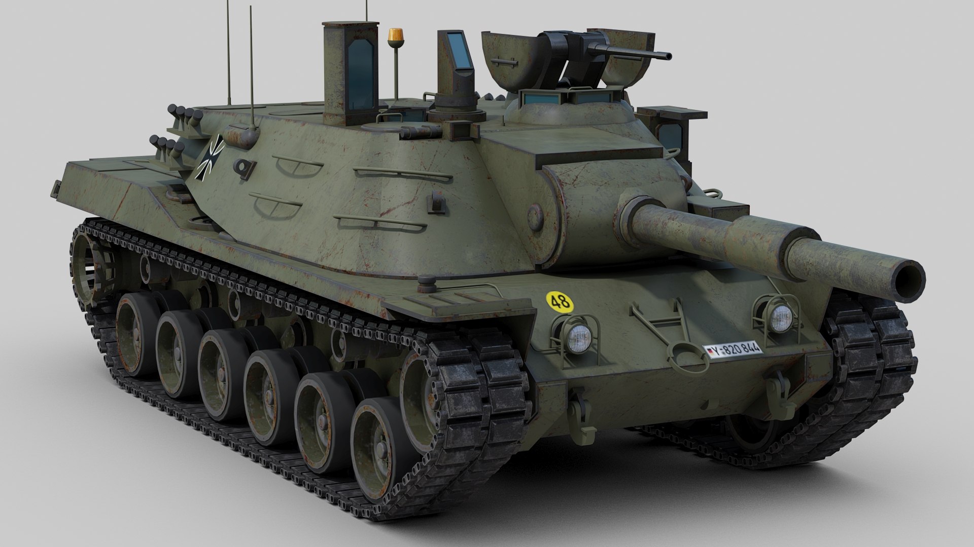 Cold Mbt 70 Tank 3D Model - TurboSquid 1564541