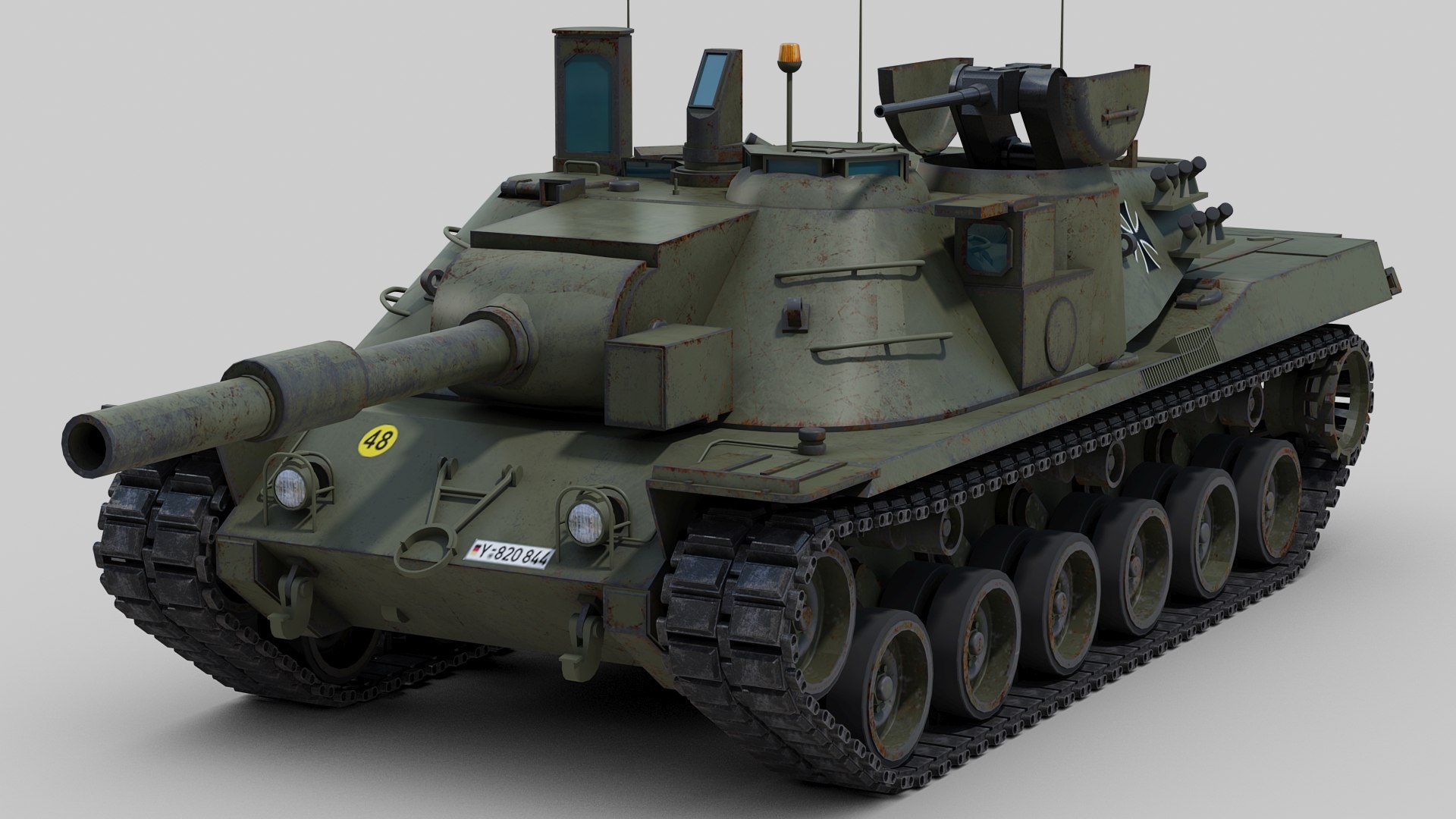 Cold Mbt 70 Tank 3D Model - TurboSquid 1564541