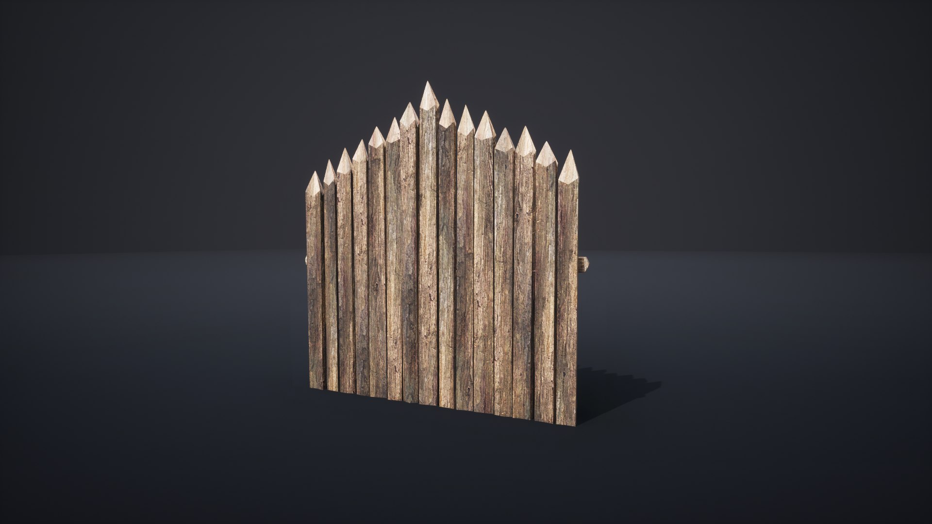PALISADE BARRIER BARRICADE DAM WOODEN WALL MEDIEVAL VILLAGE FORT 3D ...