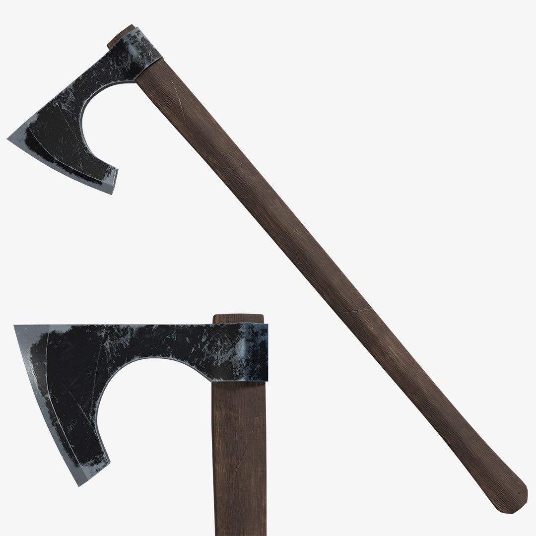 3D Battle Axe V2 Damaged - TurboSquid 2369672