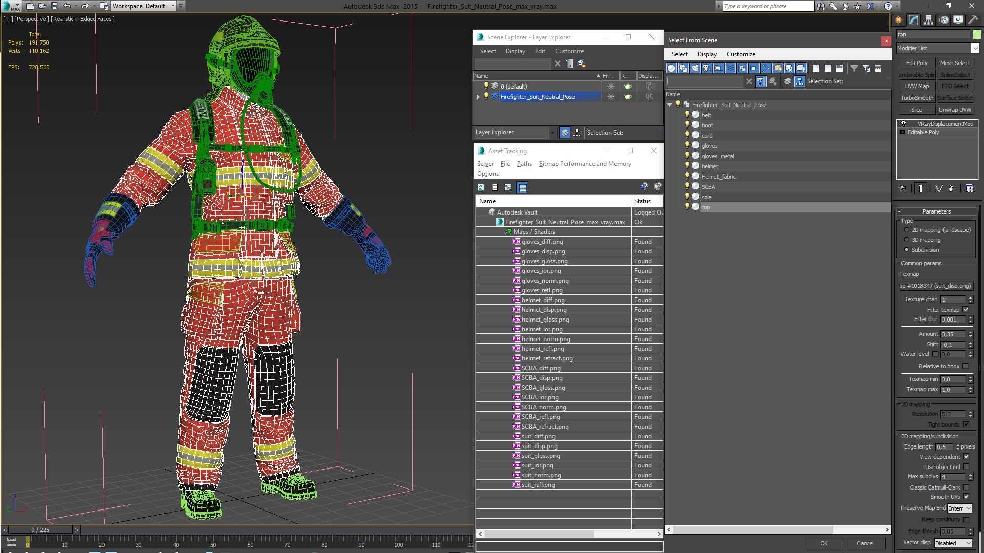 3D Model Firefighter Suit Neutral Pose - TurboSquid 1680638