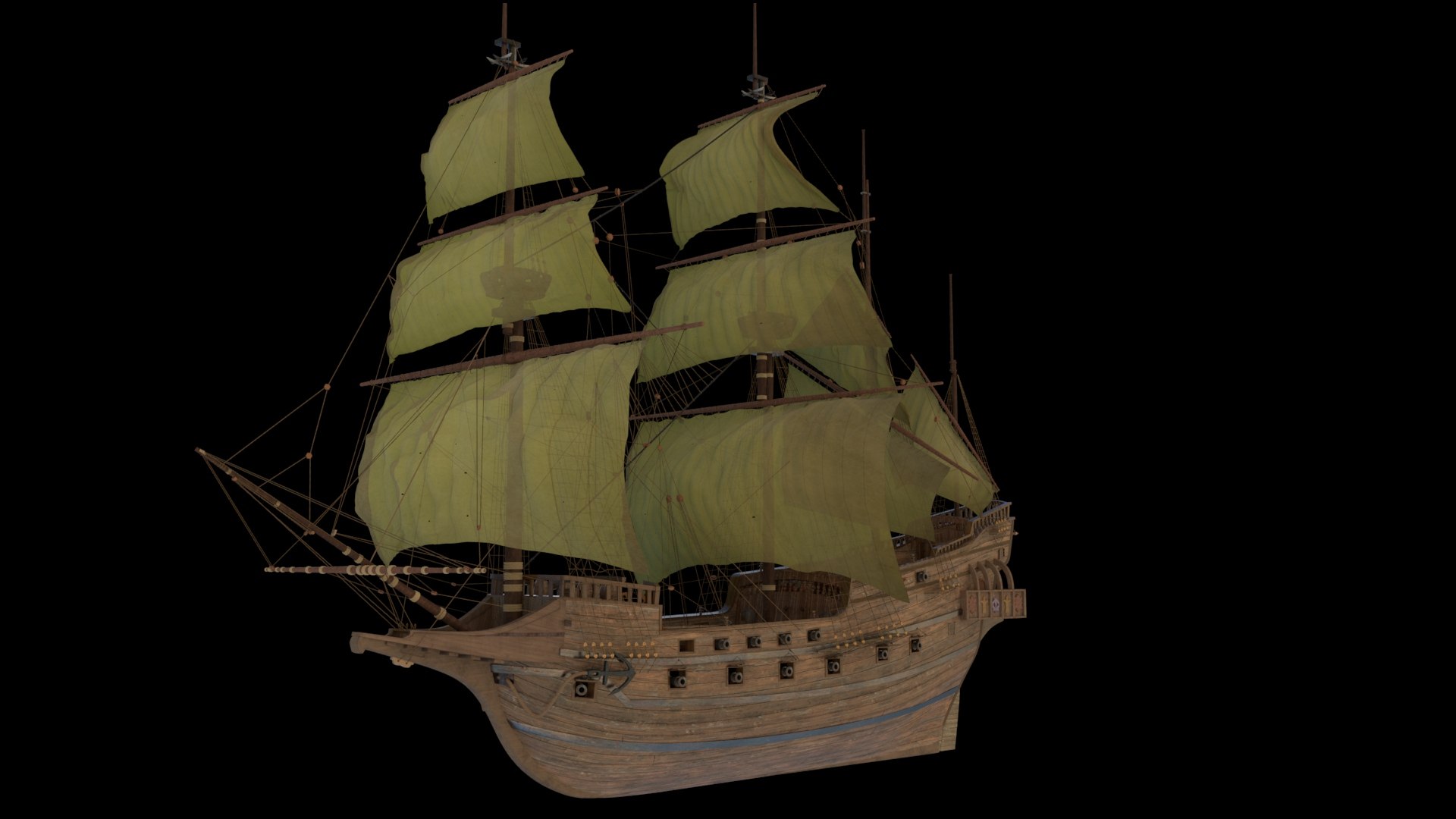 Ship 1577 Revenge Model - TurboSquid 1301301