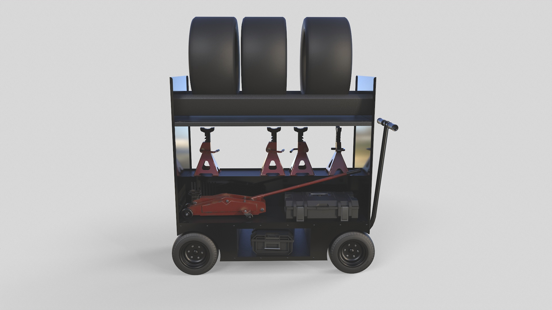 3D Model Tire Rack Cart 3 PBR - TurboSquid 1979171