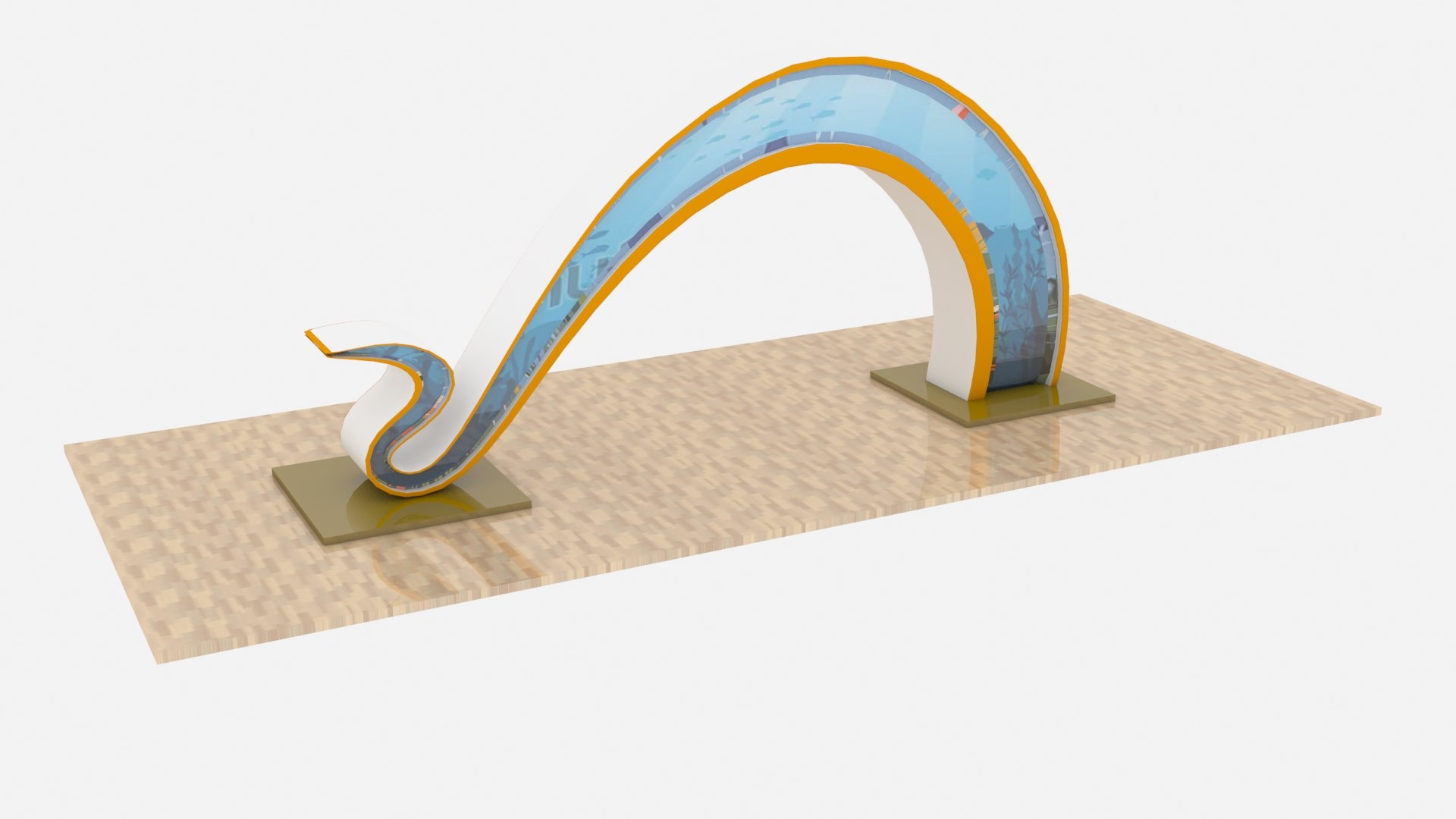 3D Curvy Exhibition Entrance Arch Design Model - TurboSquid 1519828