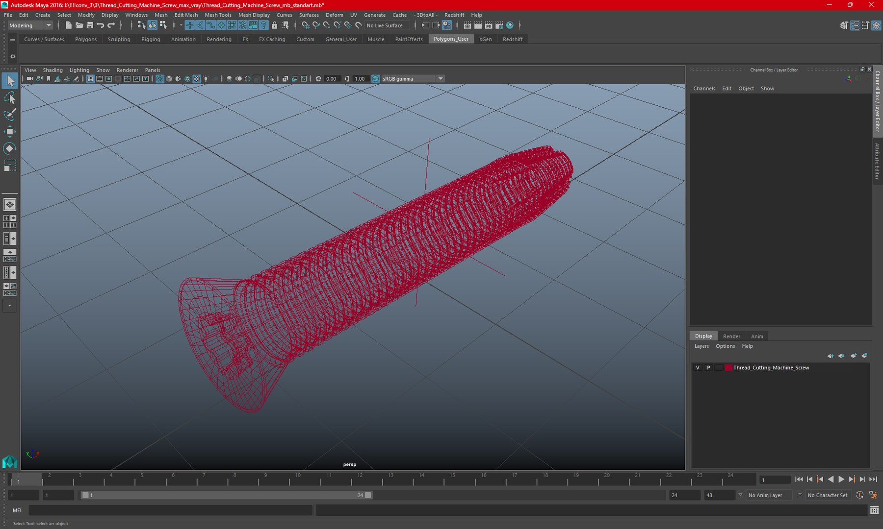 3D Thread Cutting Machine Screw - TurboSquid 2240494
