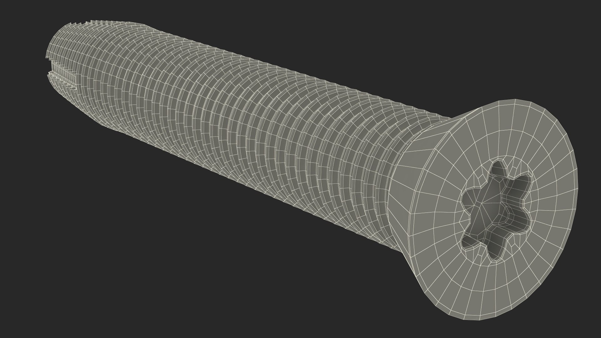 3D Thread Cutting Machine Screw - TurboSquid 2240494
