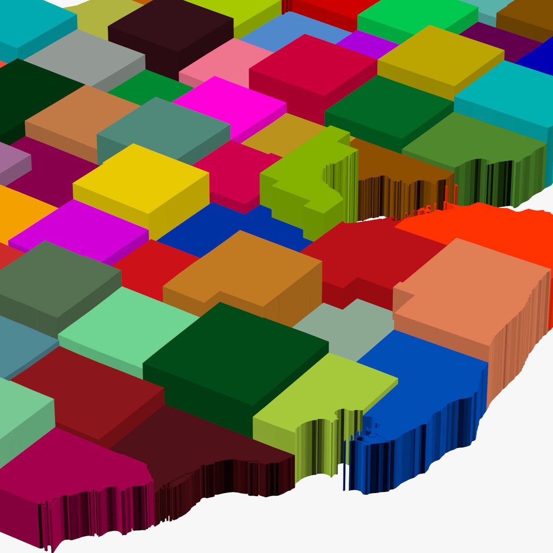 3d counties michigan model