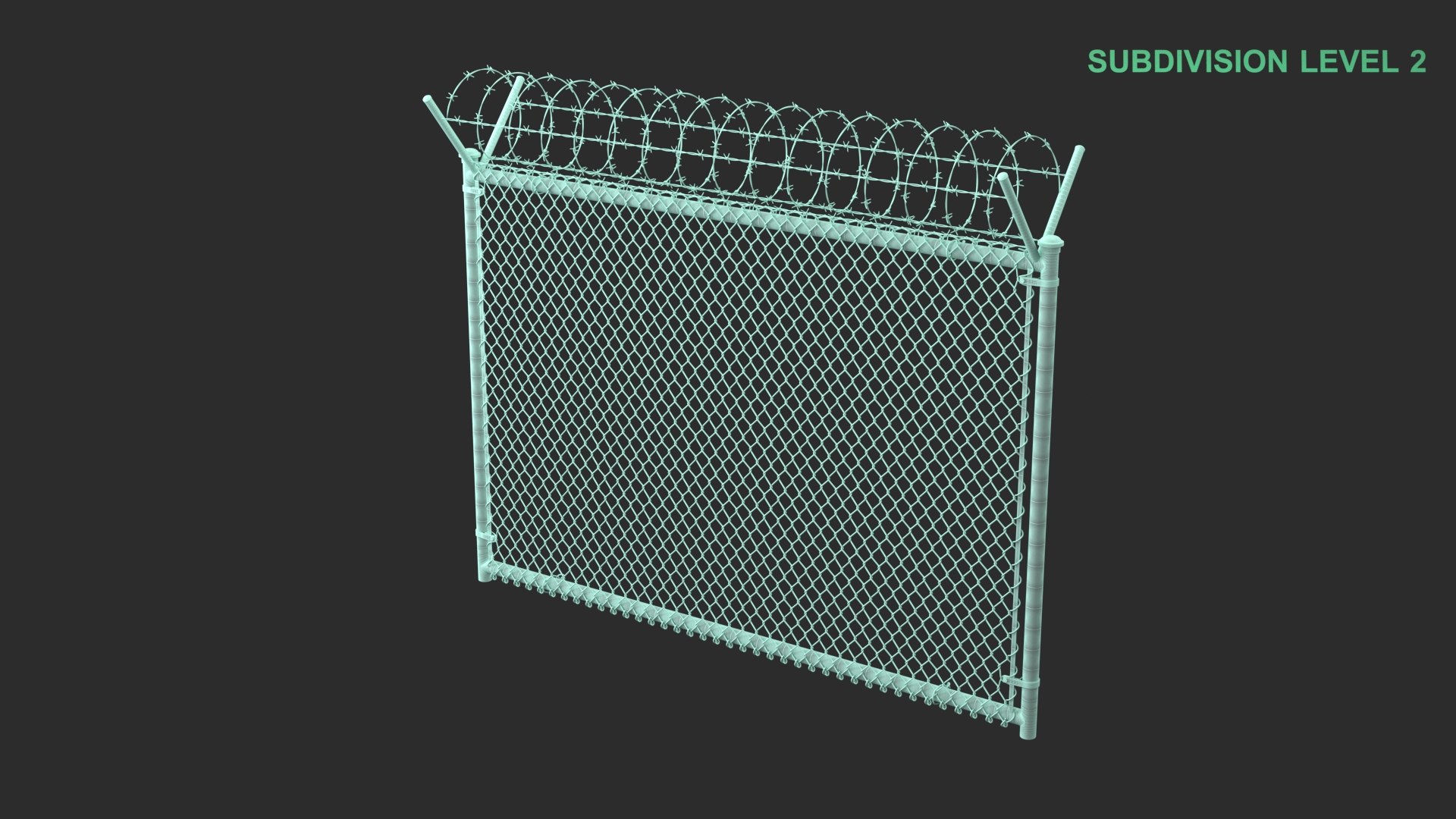 3D Barbed Wire Fence - TurboSquid 2316820