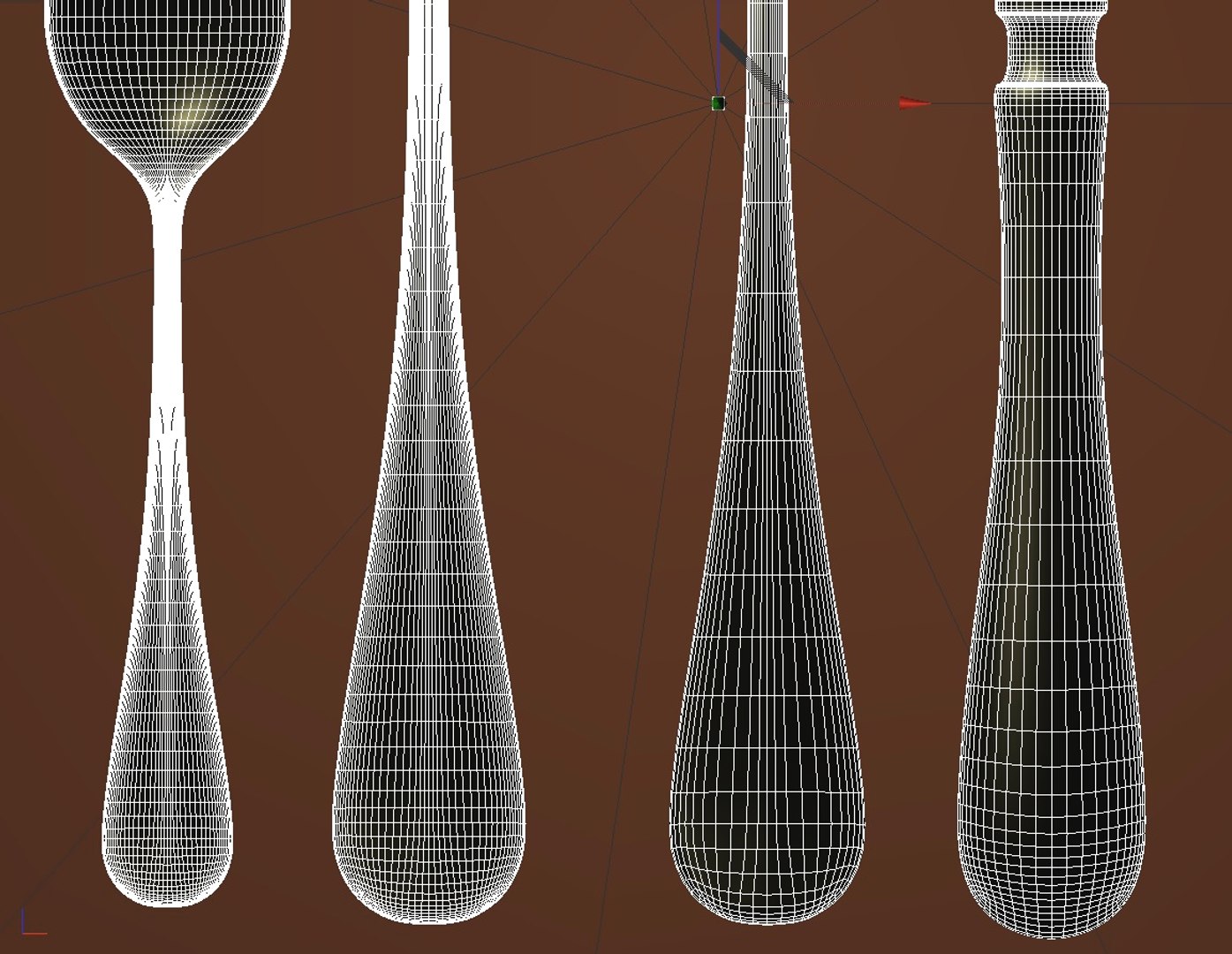 knife tablespoon teaspoon 3d model