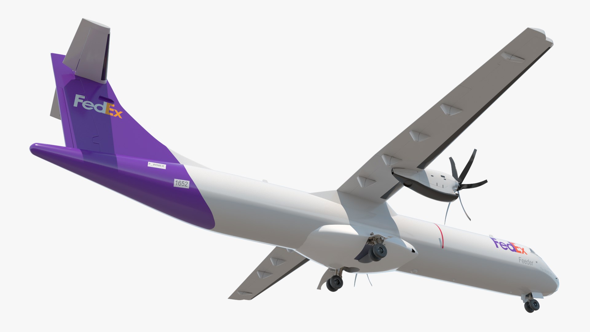 FedEx ATR 72-600 Cargo Aircraft 3D Model - TurboSquid 2431869