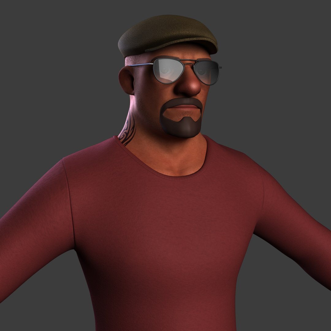 3d Model Cartoon Man Toon