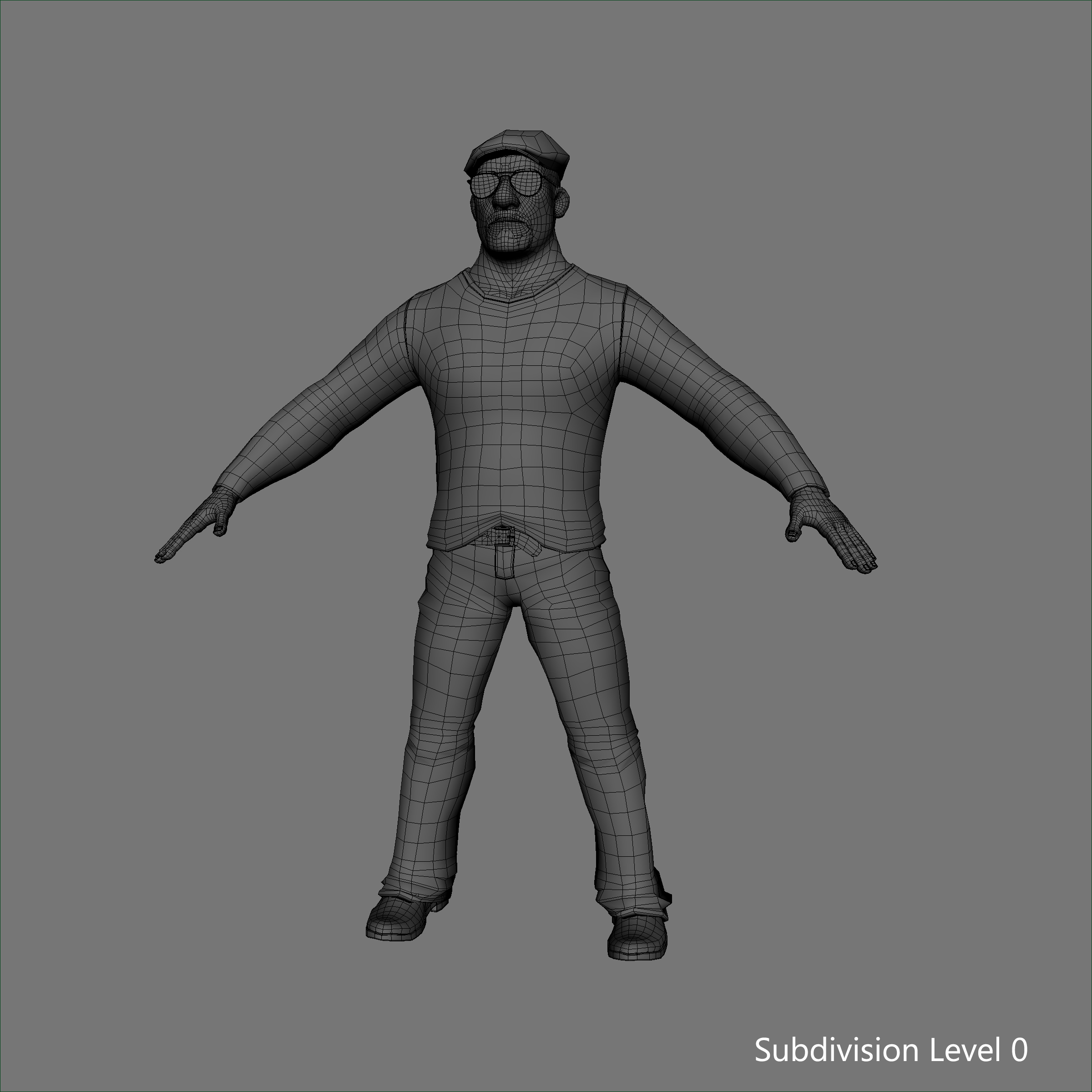 3d model cartoon man toon