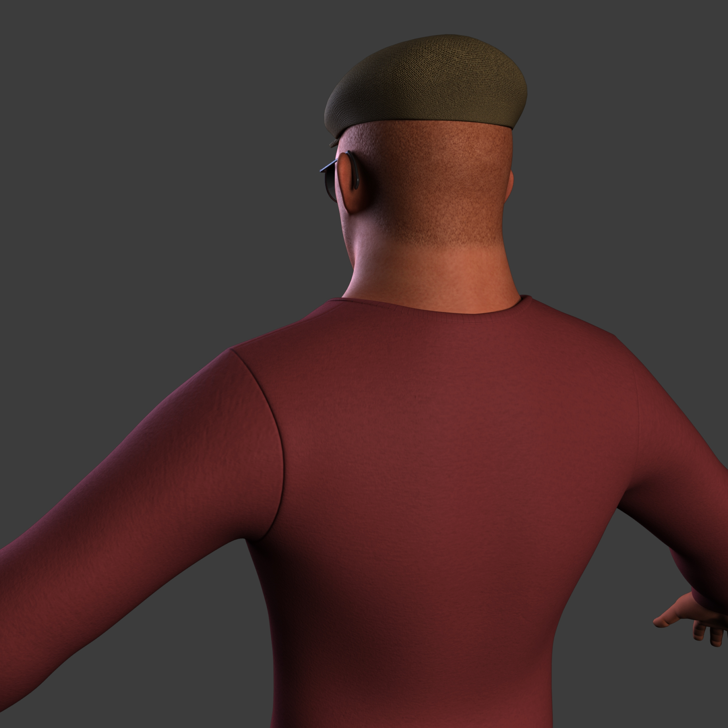 3d model cartoon man toon