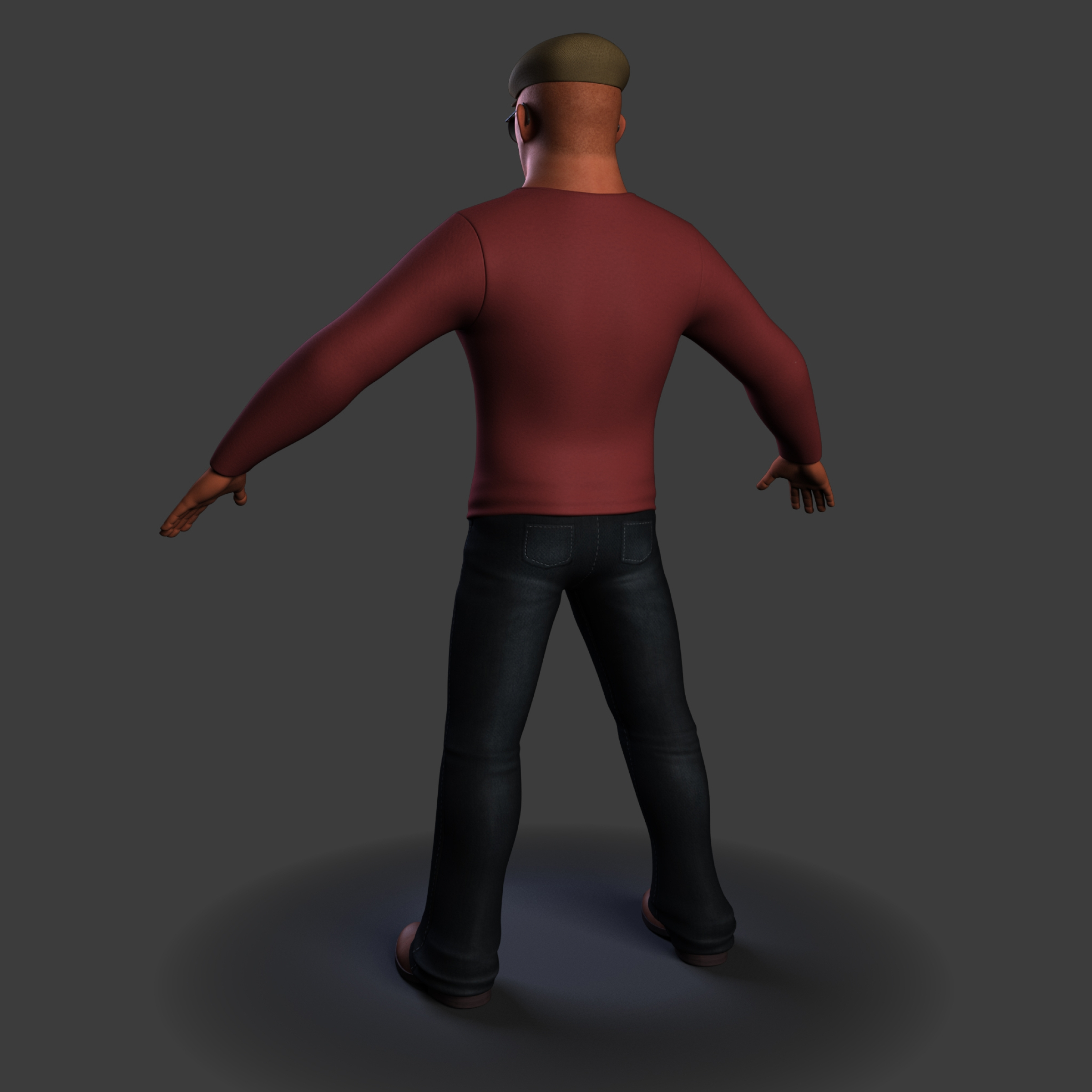 3d model cartoon man toon
