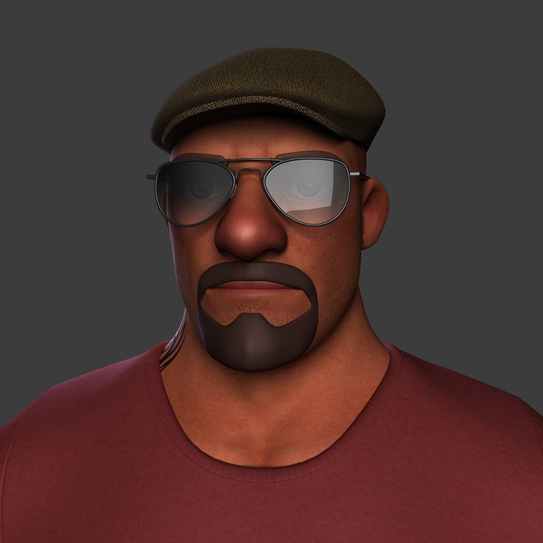 3d Model Cartoon Man Toon