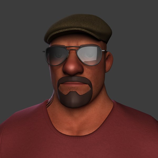 3d model cartoon man toon