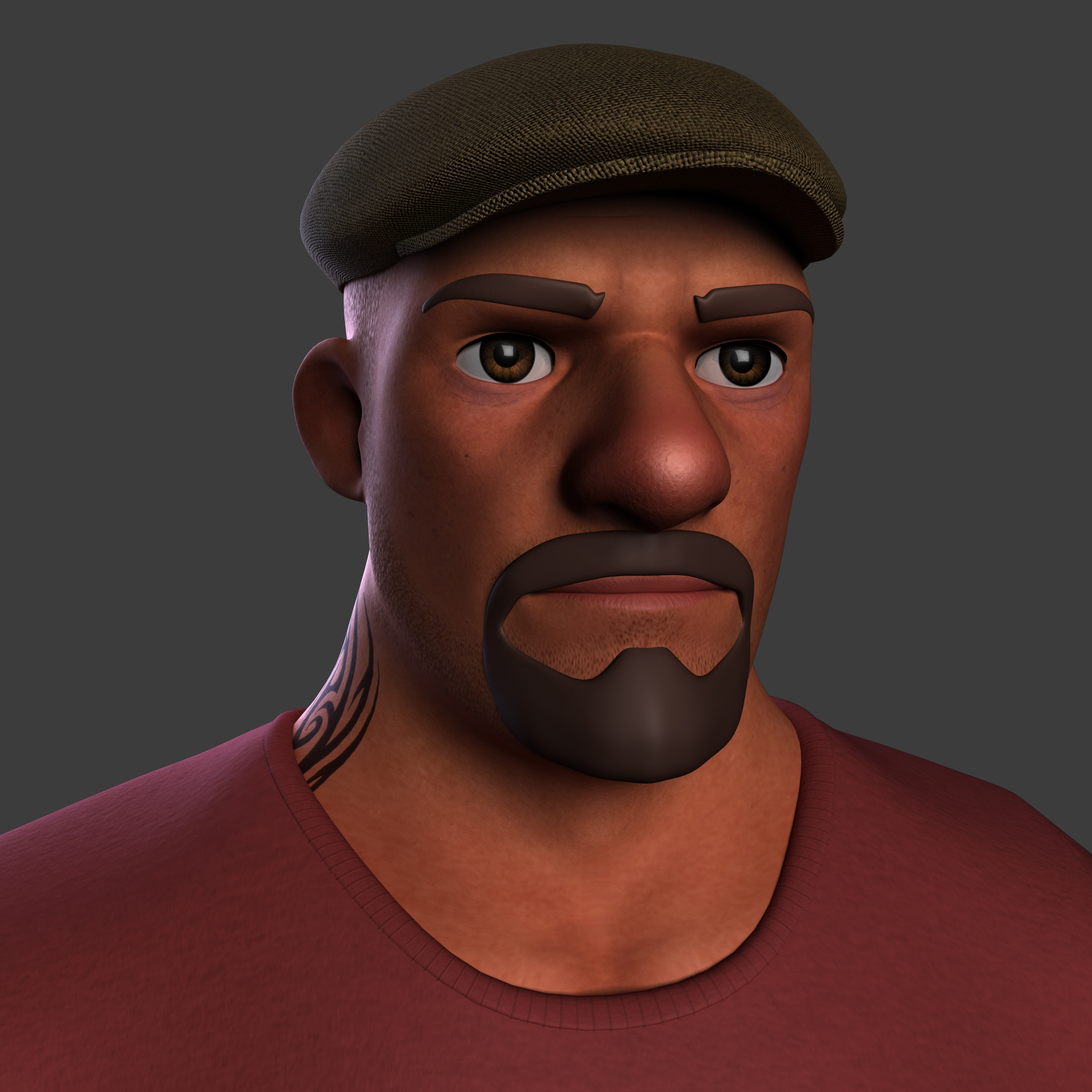 3d model cartoon man toon