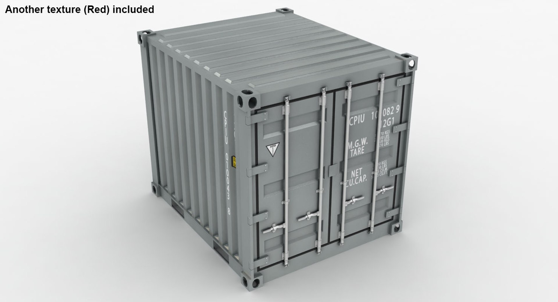 Container 10ft Blue 3D Model - TurboSquid 1293537