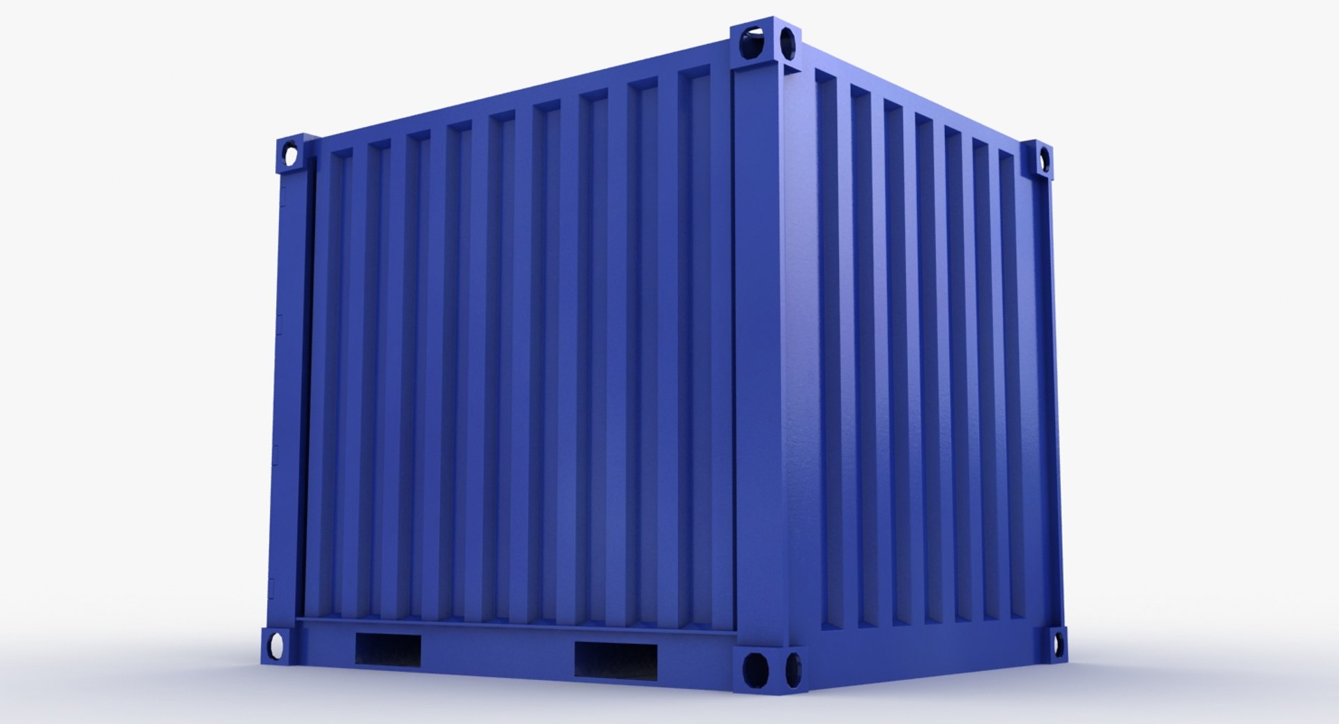 Container 10ft Blue 3D Model - TurboSquid 1293537