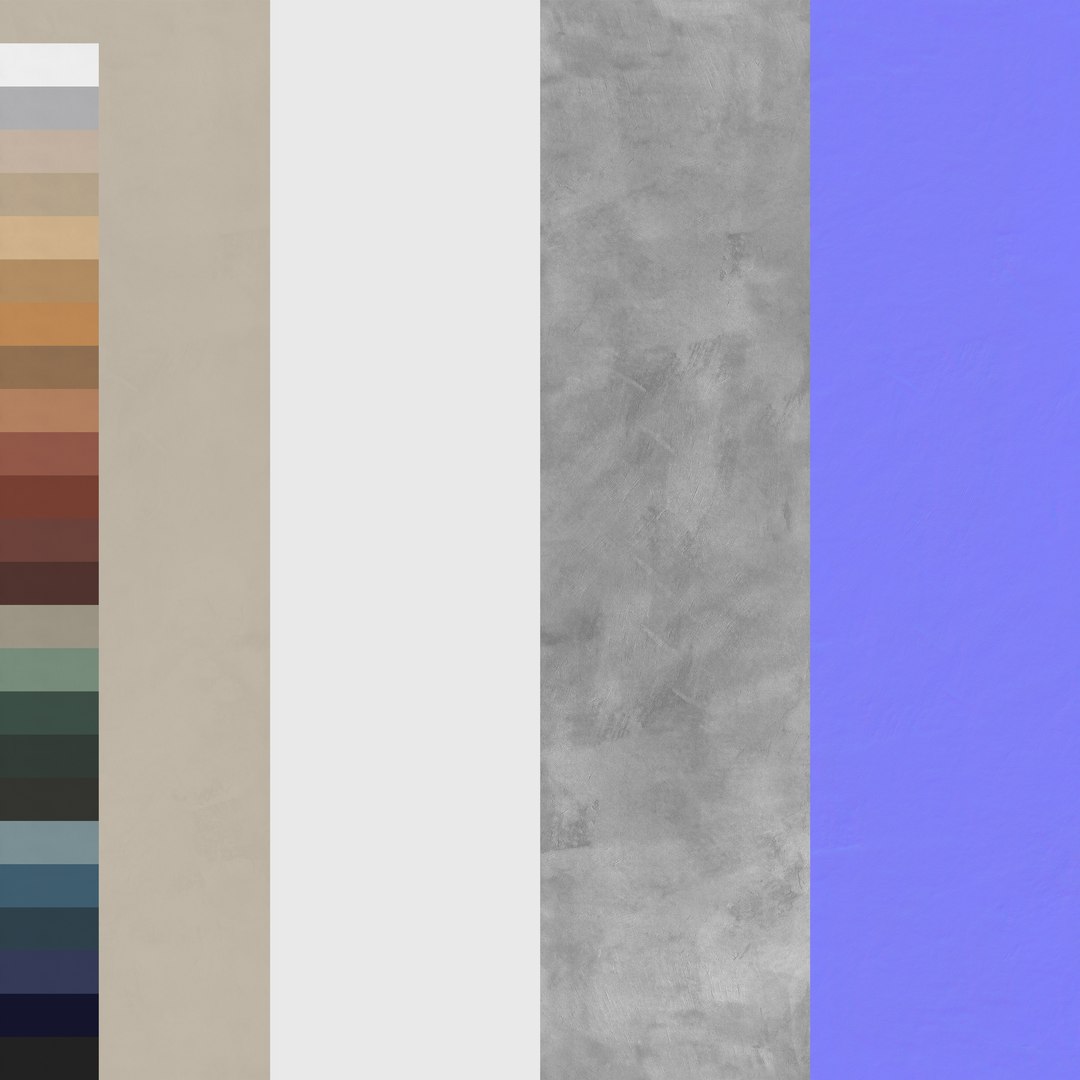 Decorative plaster set 41 of 25 trendy colors in 2014 3D model ...