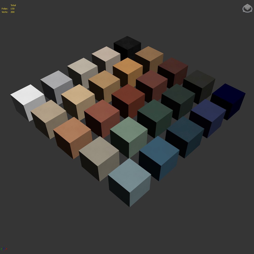 Decorative plaster set 41 of 25 trendy colors in 2014 3D model ...