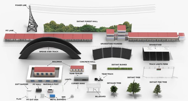 3D Race Track Construction Kit 2 model - TurboSquid 1941094