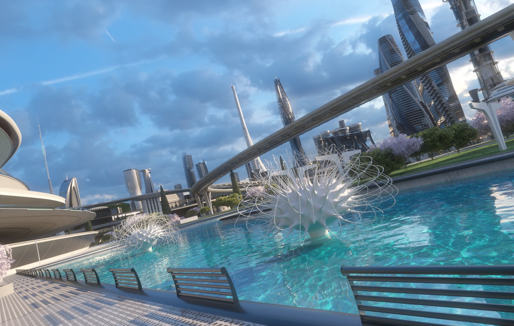 3D Central Business District City Architecture - TurboSquid 1185575