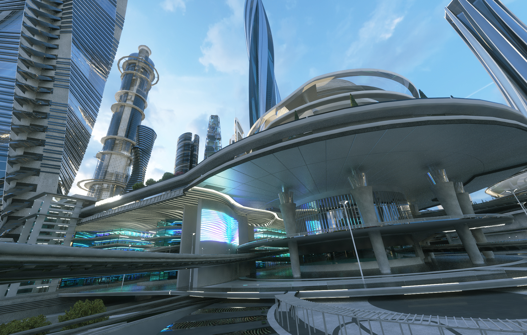 3D central business district city architecture - TurboSquid 1185575