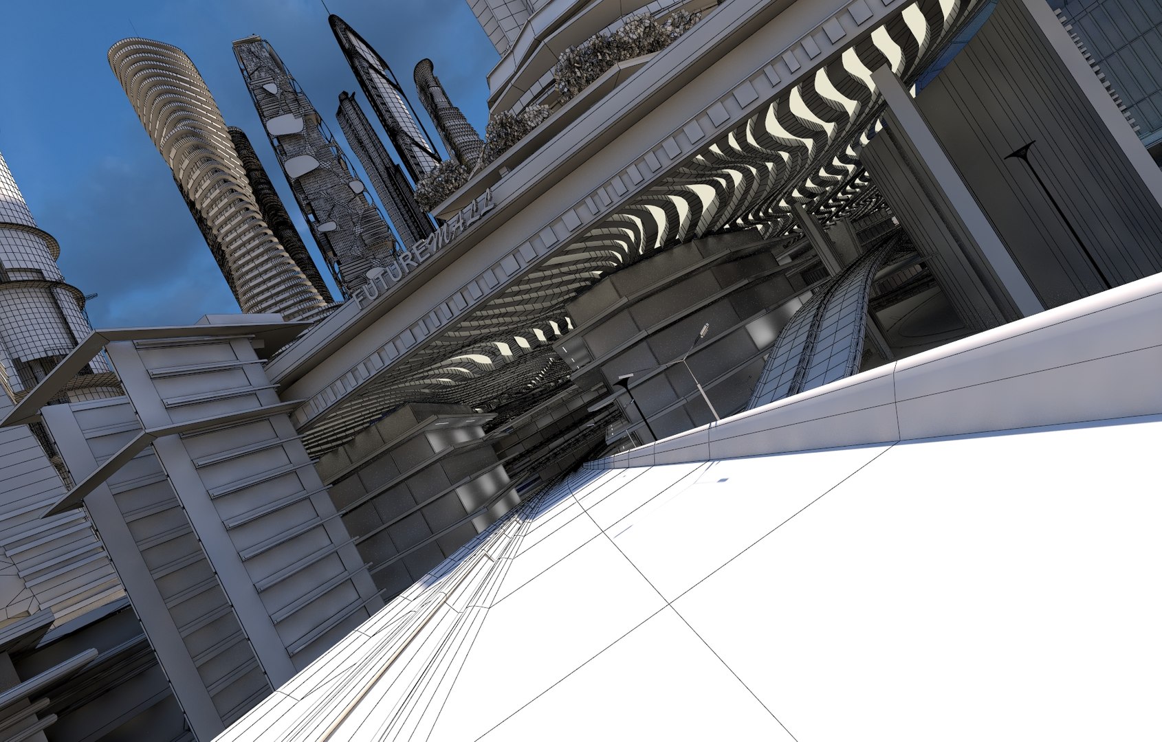 3D Central Business District City Architecture - TurboSquid 1185575