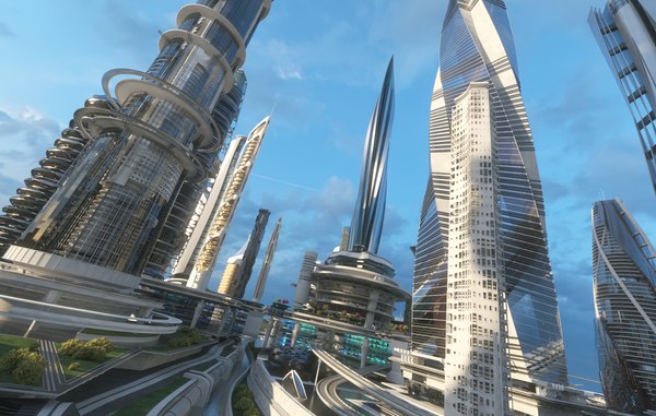 3D central business district city architecture - TurboSquid 1185575