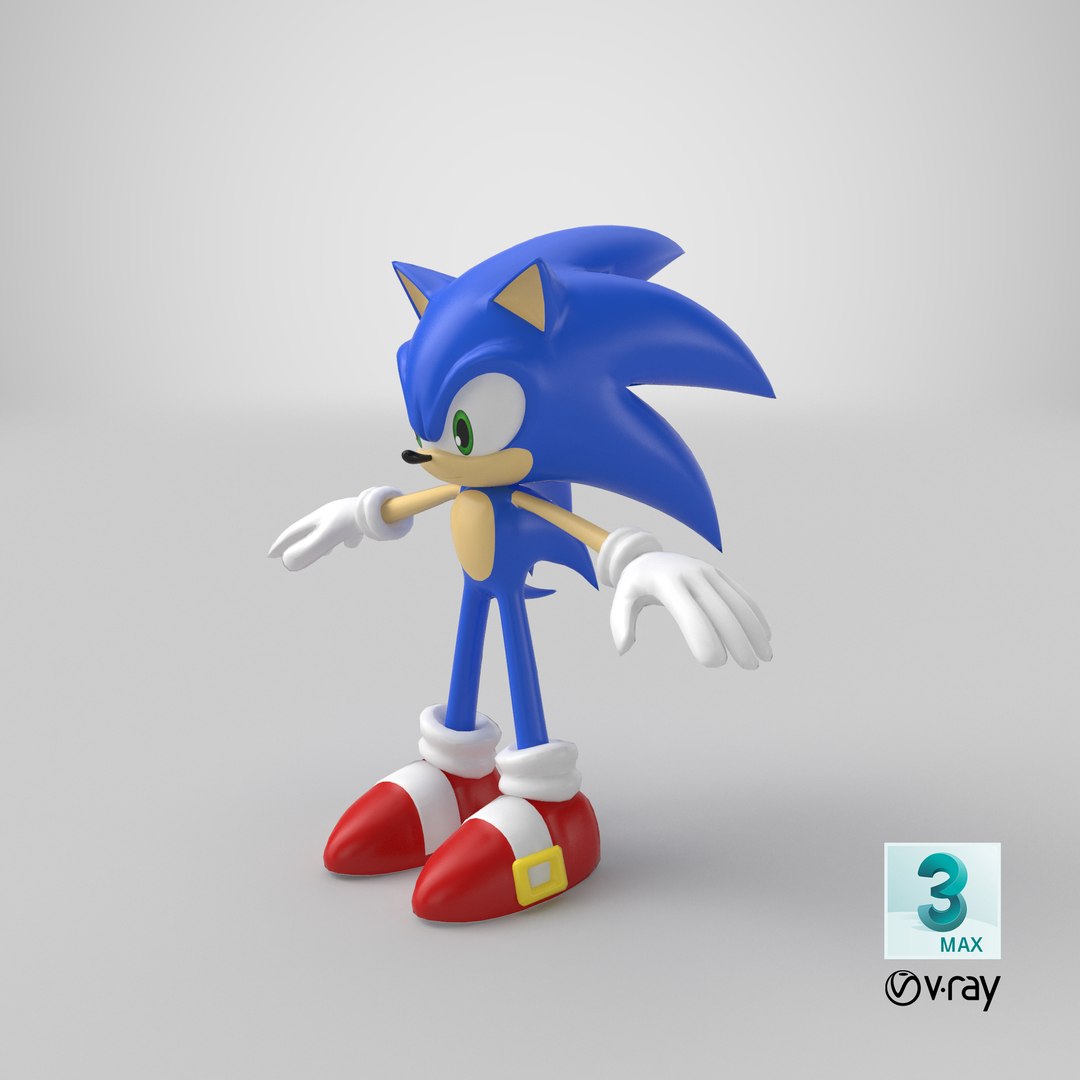 sonic rigged animation max
