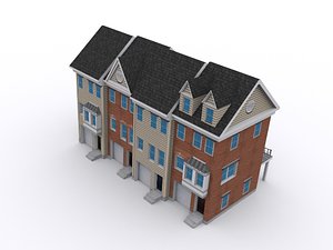 3d colonial house model