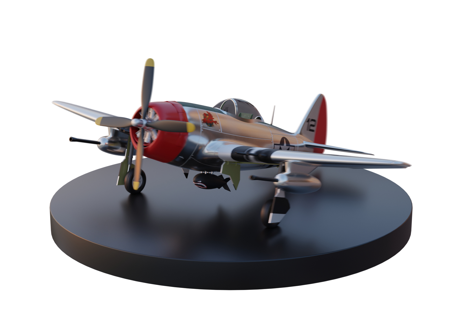 3D Stylized P47 Thunderbolt Airplane Model - TurboSquid 1848365