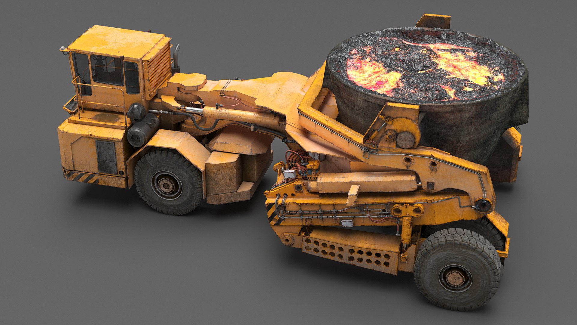 3D Slag Pot Transporter Used Model - TurboSquid 2181274