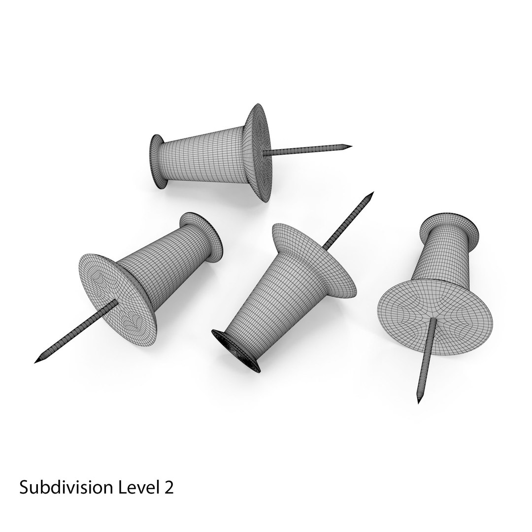 Drawing Pins 3D Model - TurboSquid 2289743