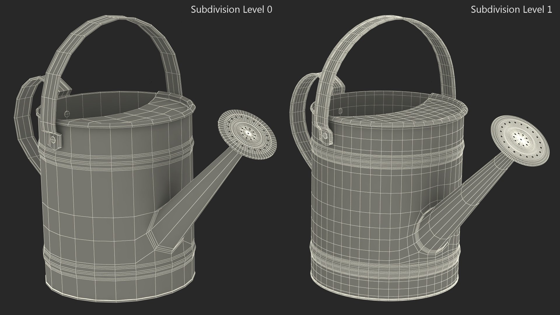 3D 1 Gallon Blue Metal Watering Can Model - TurboSquid 2139758
